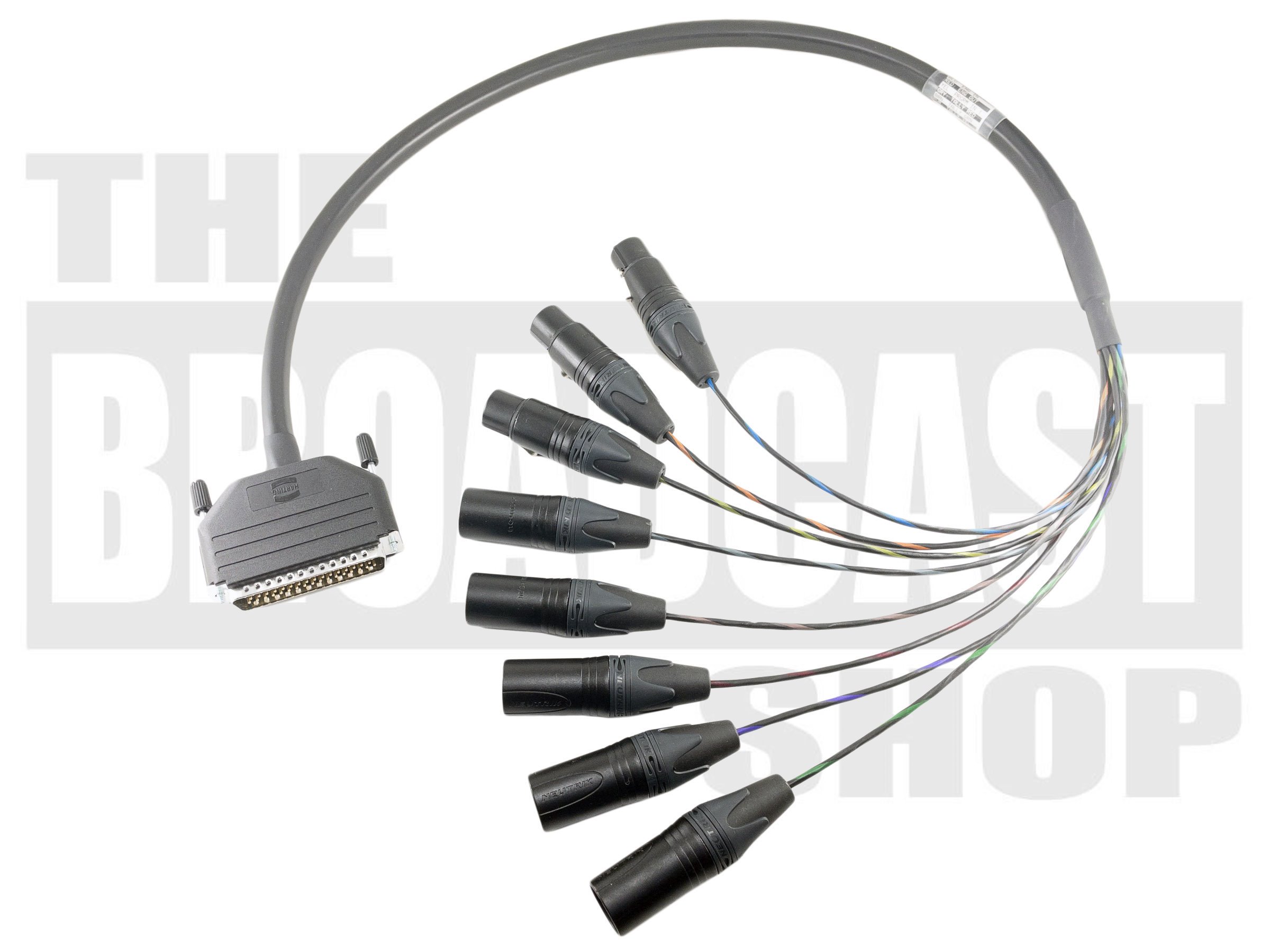 SA&J 4-Wire Intercom Tally DB50 Breakout Cable For Select | DB50M-53XM ...