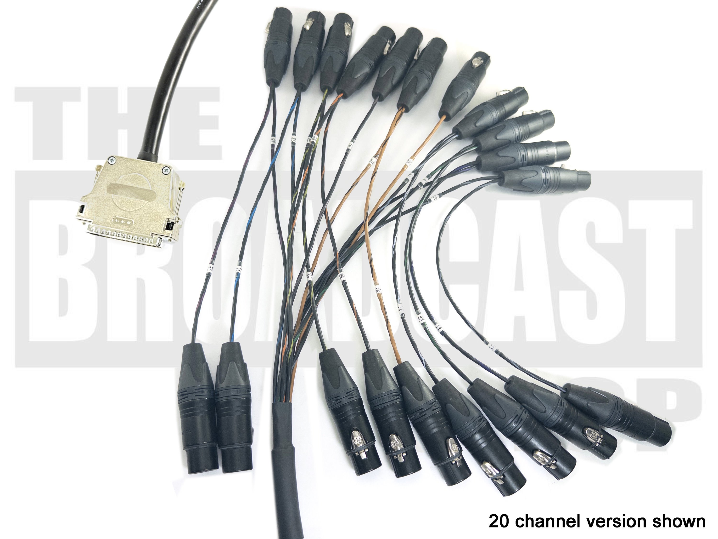 SA&J 16-Channel Tally Output Breakout XLR Cable For Ross | DB25M-163XF ...